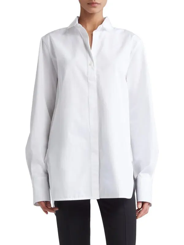 TOTEME Wingtip Collar Organic Cotton Poplin Shirt - White