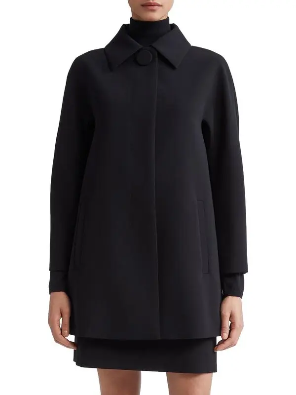 Max Mara Oboe Cady A-line Coat - Black