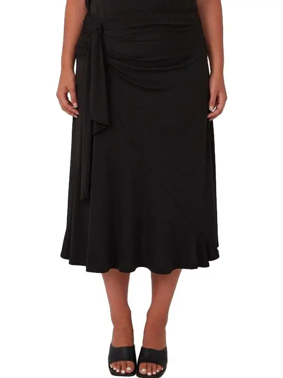 ESTELLE Octavia Waist Tie Skirt - Black
