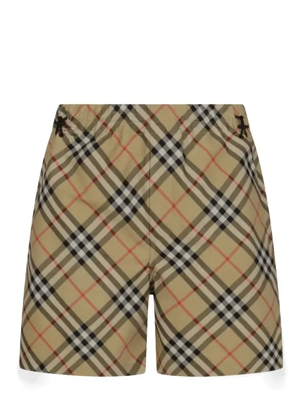Burberry Plaid Shorts - Sand