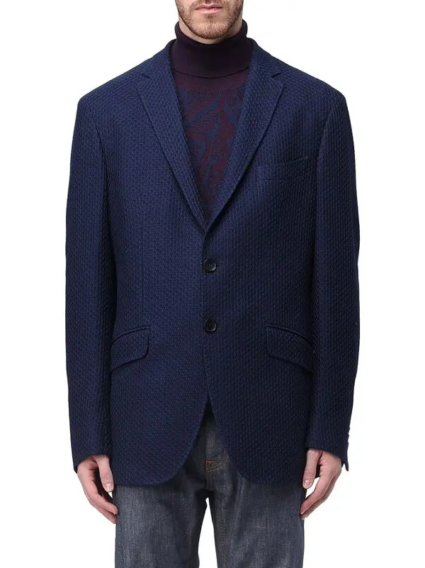 Etro Textured Jacket - Blue