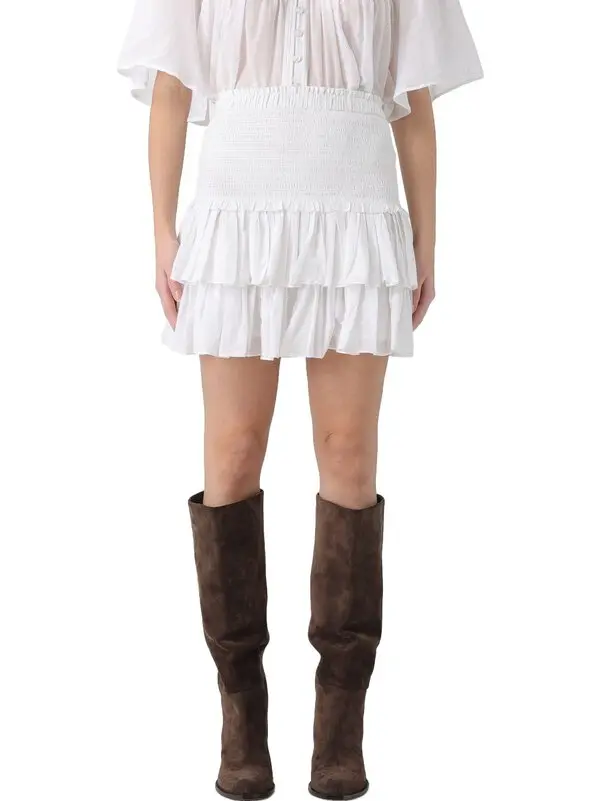 Isabel Marant Tiered Mini Skirt - White