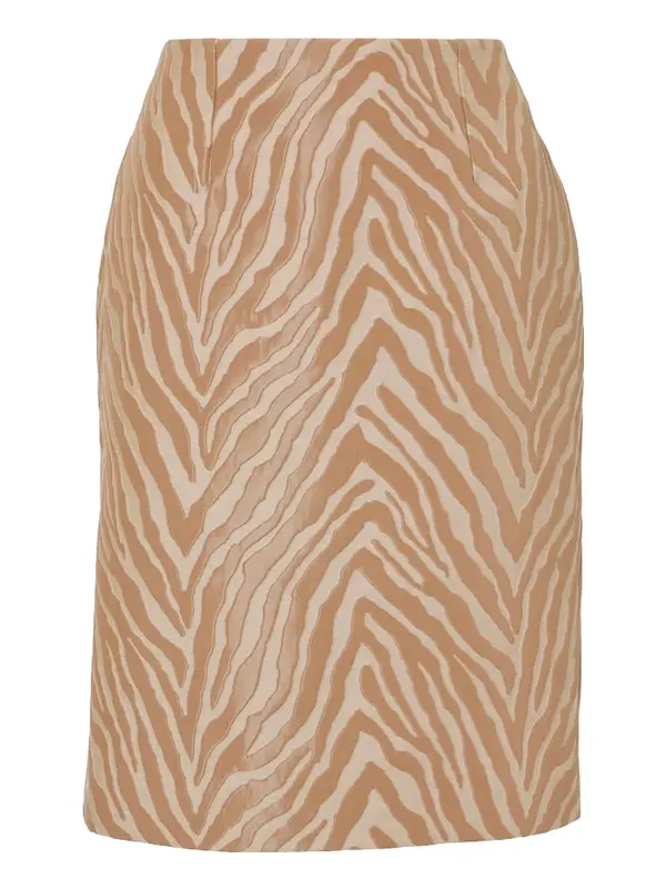 Tove Elia Jacquard Pencil Skirt - Beige