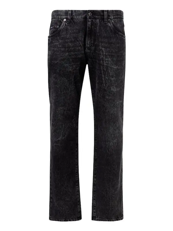 Dolce & Gabbana Mid-rise Straight Jeans - Black