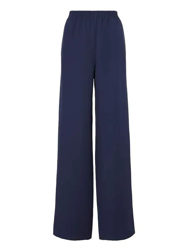 Valentino Garavani Cady Couture Wide-leg Pants - Blue