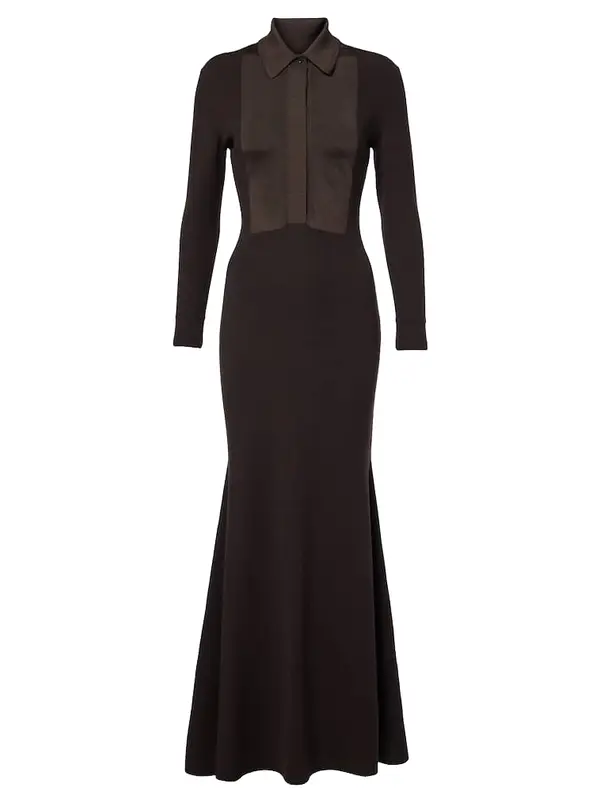 TOM FORD Wool-blend Turtleneck Dress - Brown