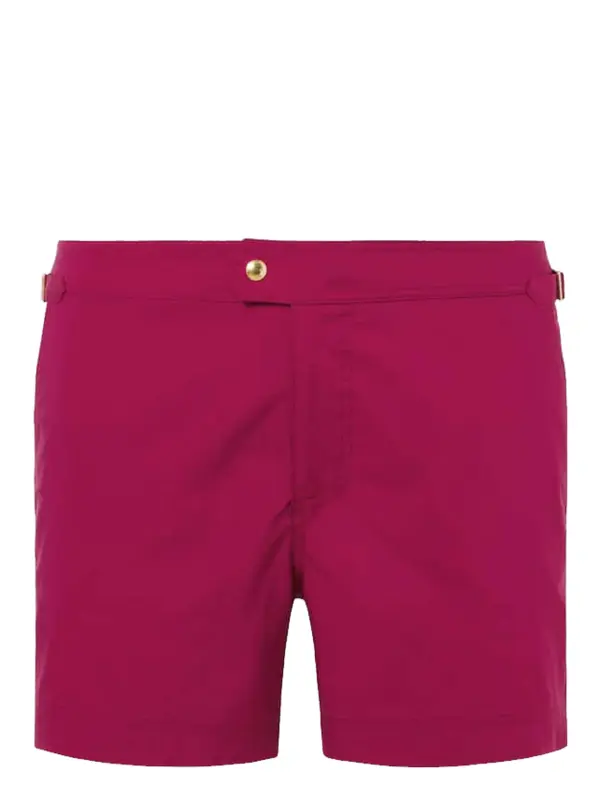 TOM FORD Technical Poplin Swim Shorts - Red