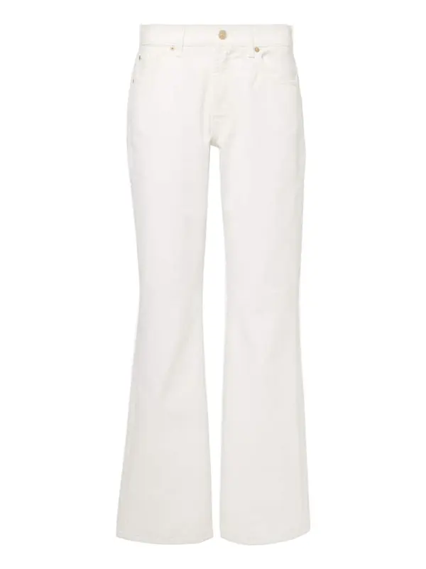 7 For All Mankind Tess Straight-leg Pants - White