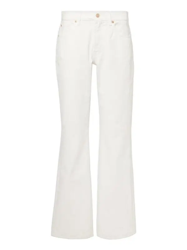 7 For All Mankind Tess Straight-leg Pants - White