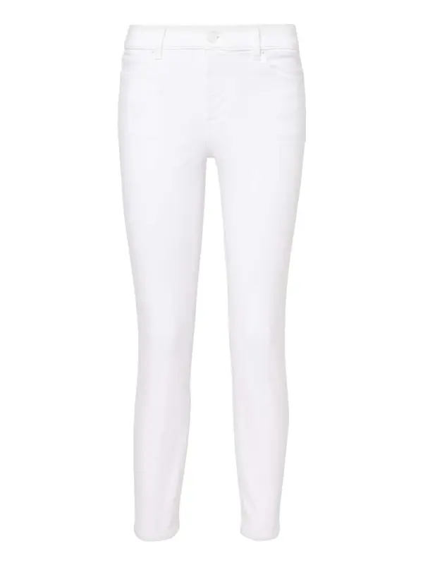 7 For All Mankind Roxanne Mid-rise Skinny Jeans - White