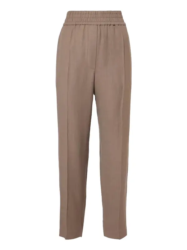Brunello Cucinelli Mid-rise Straight Pants - Brown