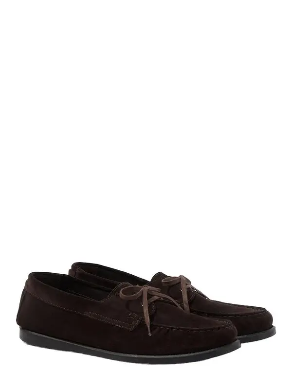 SAMAN AMEL City Moc Suede Boat Shoes - Brown