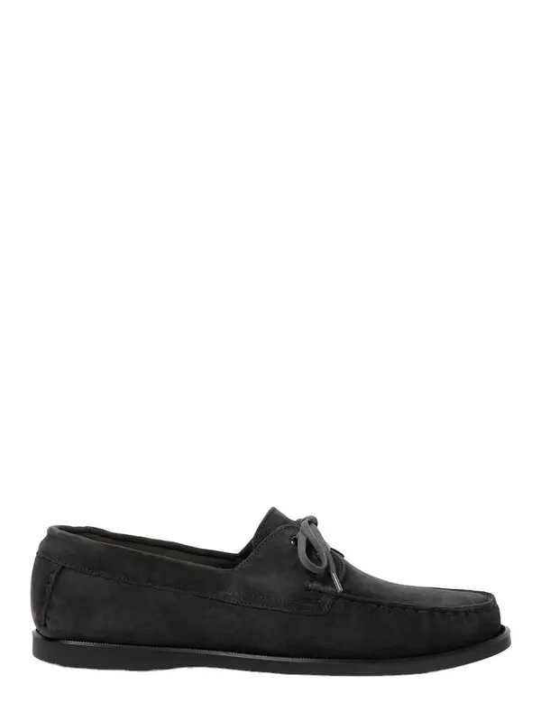 SAMAN AMEL City Moc Suede Boat Shoes - Grey
