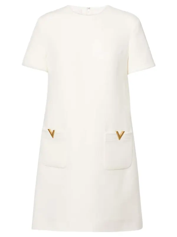 Valentino Garavani Vgold Crepe Couture Minidress - White
