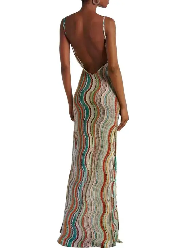 Missoni Wave Open-back Maxi Dress - Multicoloured