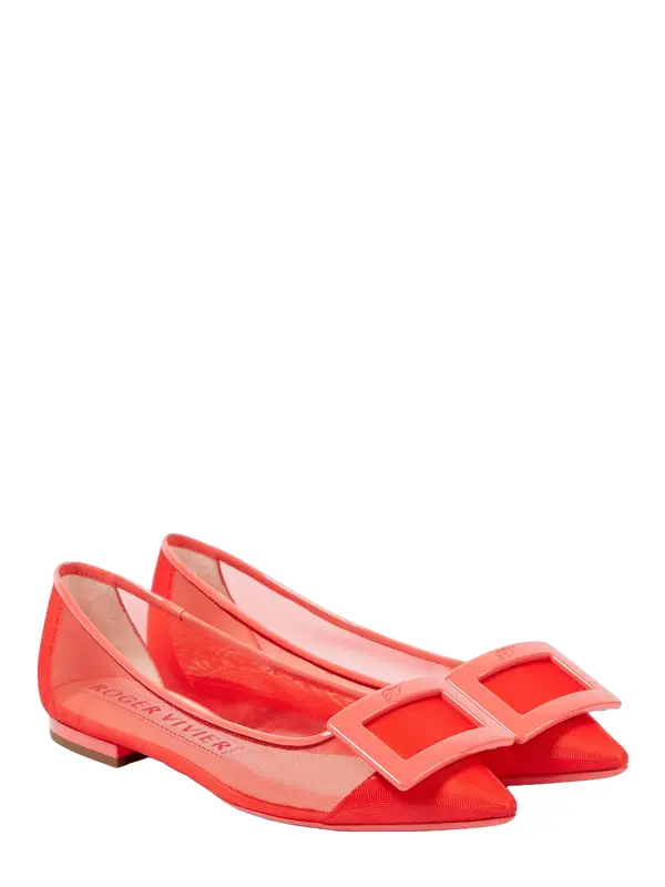 ROGER VIVIER Gommettine Ballet Flats - Red