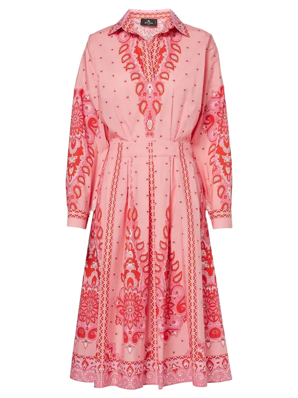 Etro Printed Cotton-blend Midi Dress - Multicoloured