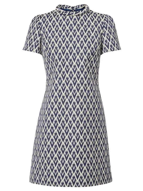 Valentino Garavani Wool Jacquard Minidress - Multicoloured