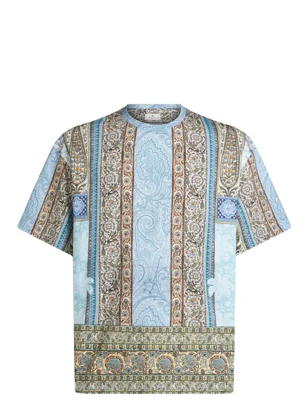 Etro Abstract Print T-shirt - Blue