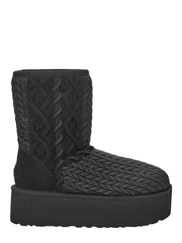 UGG Classic Short Villa Knit Boot - Black