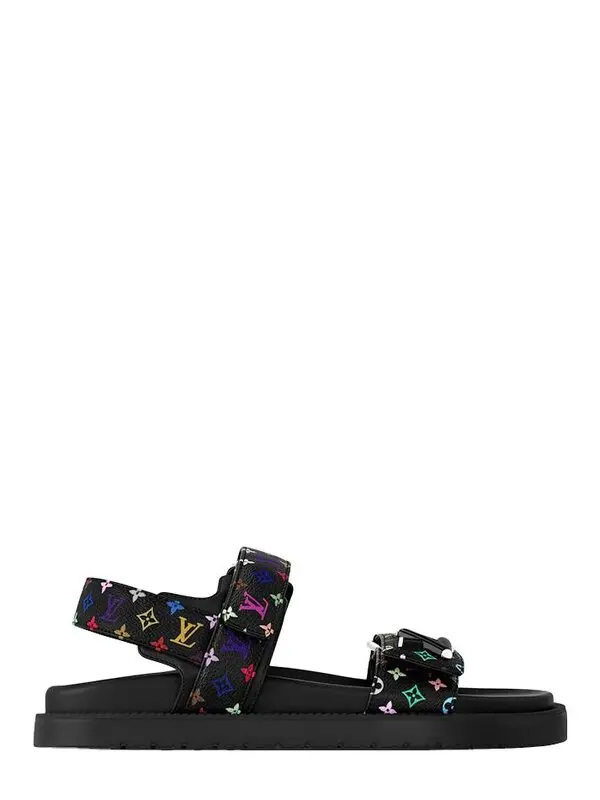 LOUIS VUITTON Sunset Flat Comfort Sandal Takashi Murakami - Black/multicolored
