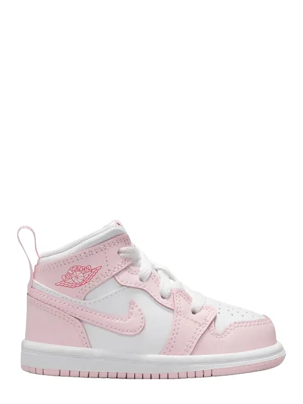 JORDAN 1 Mid Sneakers - Pink Foam/fire Red/white