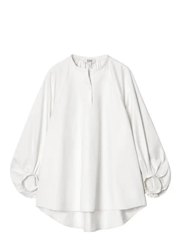 Cos Balloon-sleeve Blouse - White