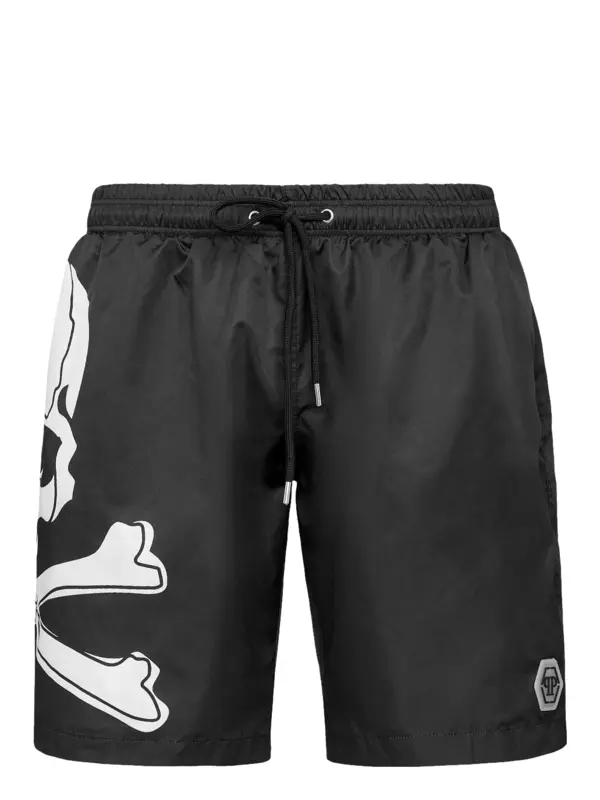 Philipp Plein Skull & Bones Swim Shorts - Black