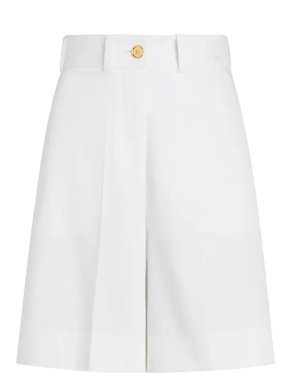 Patou Gabardine Bermuda Shorts - White