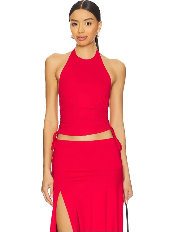 Superdown Cammie Halter Top - Red