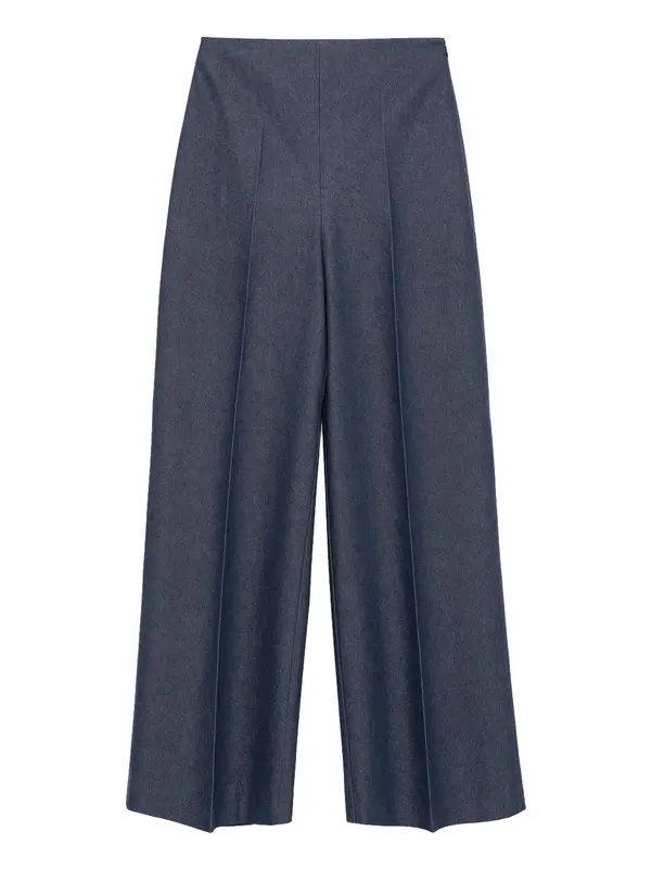 RÓHE Pressed-crease Trousers - Blue
