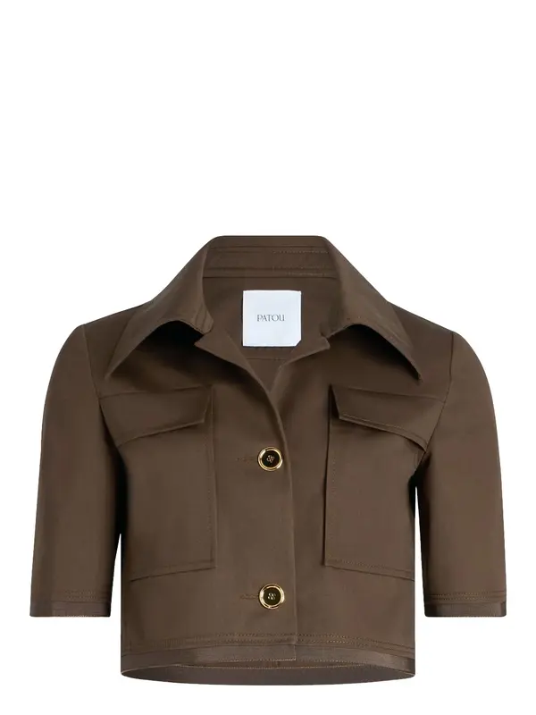 Patou Cropped Jacket - Brown