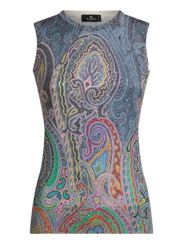 Etro Paisley-print Top - Blue