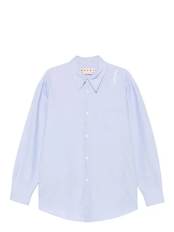 Marni Logo-embroidered Shirt - Blue