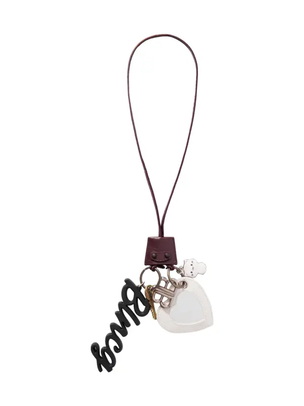 Balenciaga Le City Embellished Key Fob - Burgundy