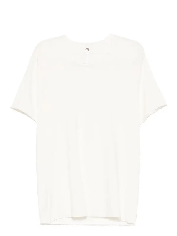 LABEL UNDER CONSTRUCTION Raw Edge T-shirt - White