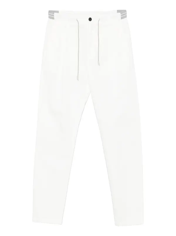 Eleventy Pleated Tapered Trousers - White