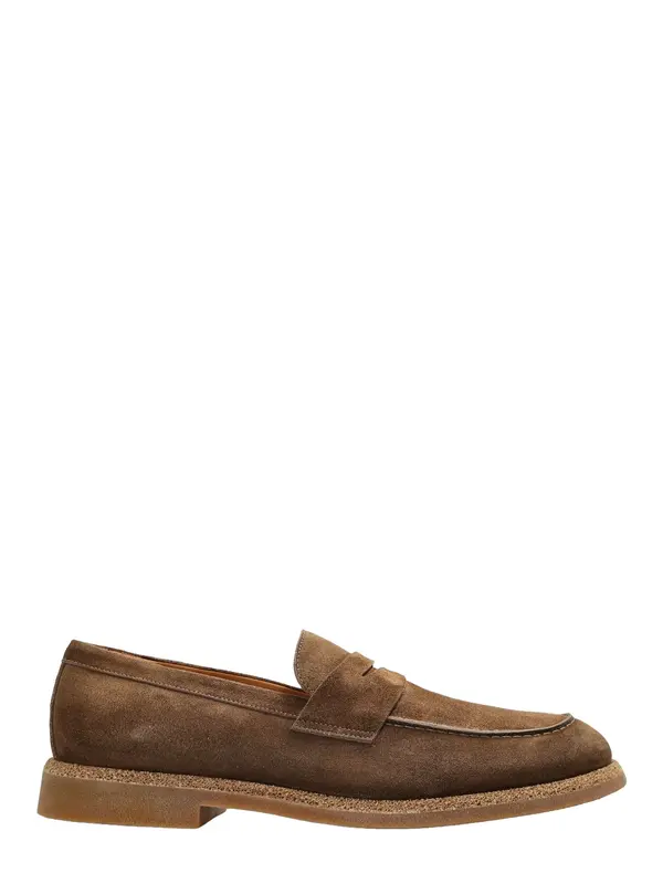 Eleventy Suede Loafers - Brown