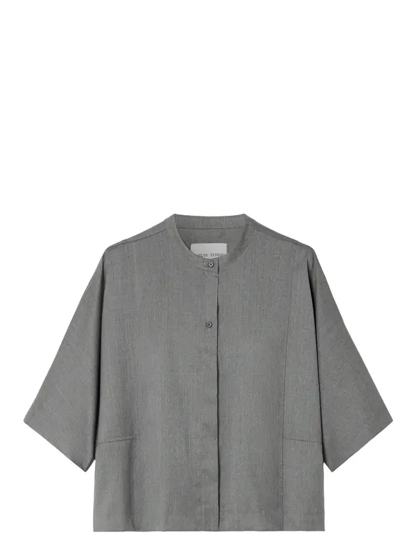 Loulou De Saison Aylin Wool Shirt - Gray