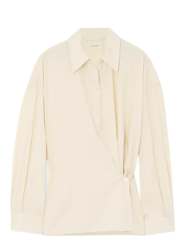 LEMAIRE Wrap-effect Shirt - Cream