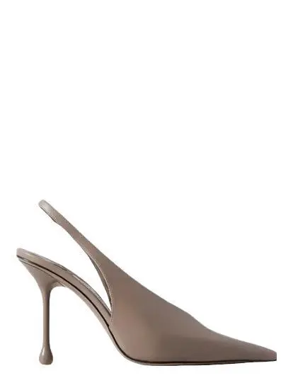JIMMY CHOO - Jimmy Choo Isa 95 Leather Slingback Pumps
