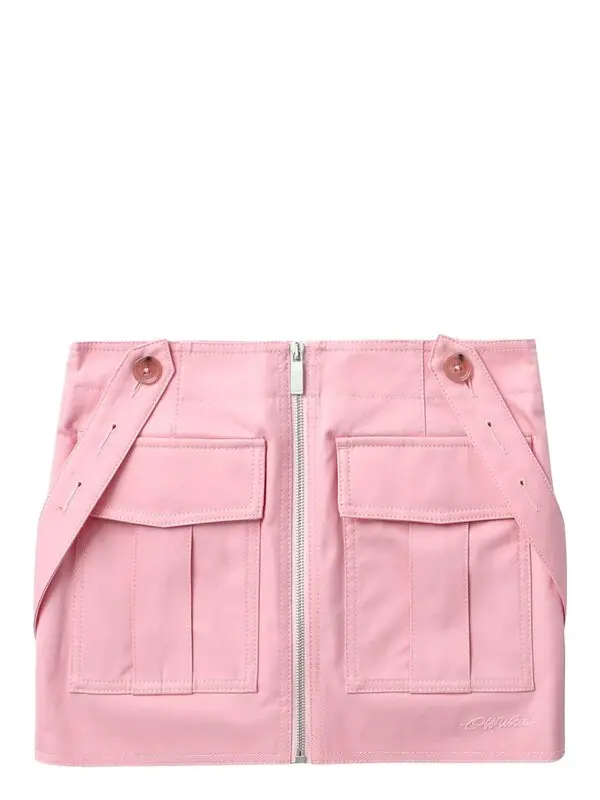 Off-White Cargo Mini Skirt - Pink