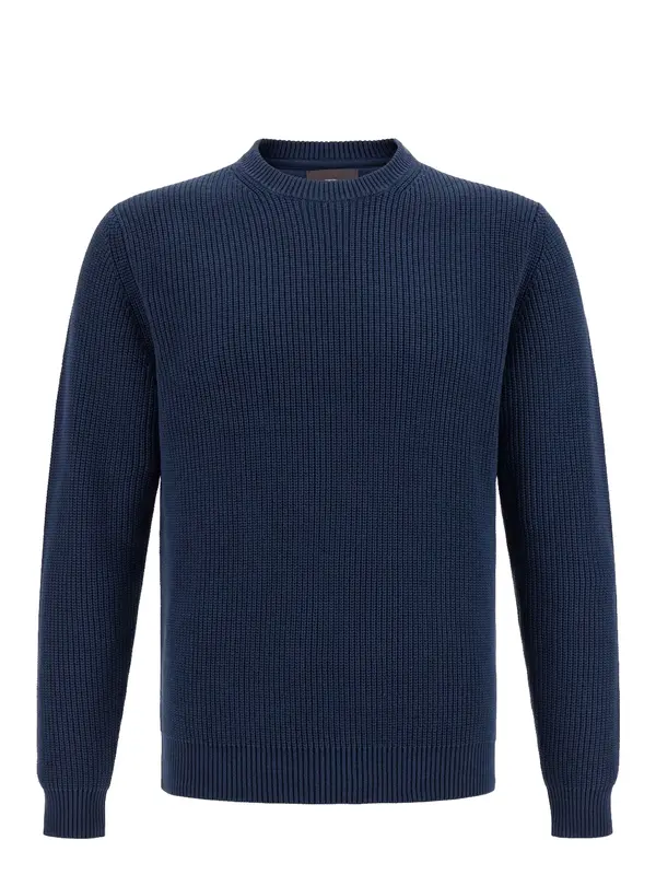 Boggi Milano Ribbed Sweater - Blue