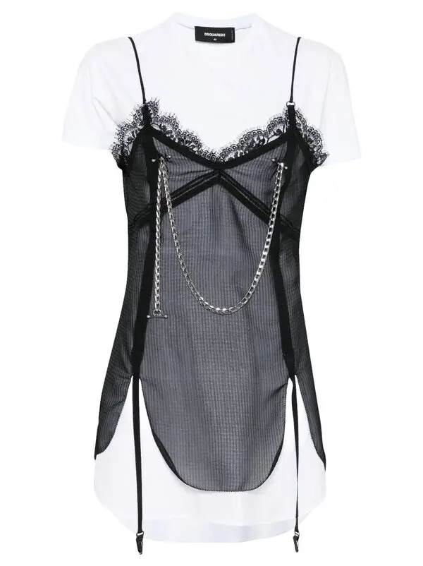Dsquared2 Pierced Apron Dress - Black