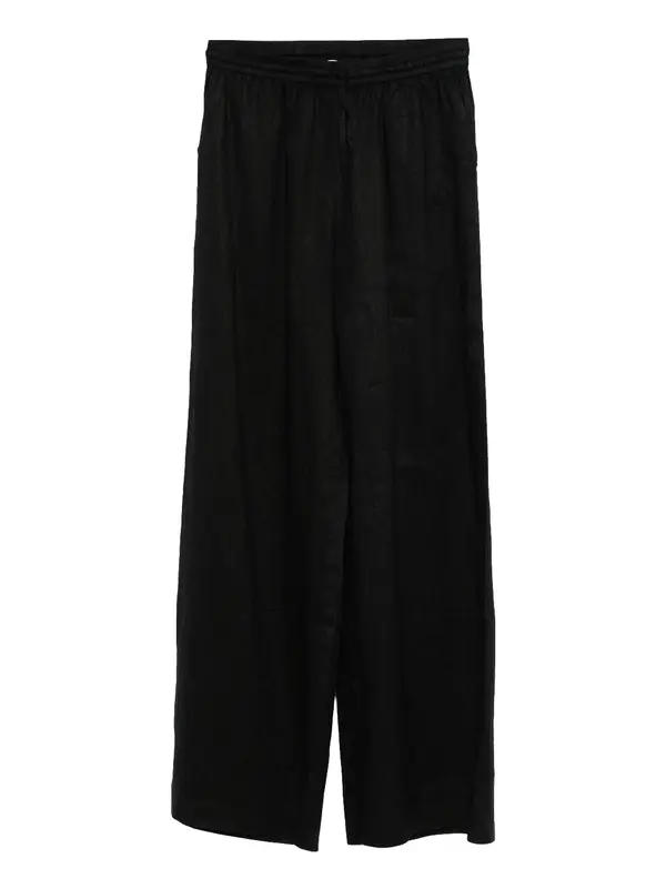 P.a.r.o.s.h Linen Palazzo Pants - Black