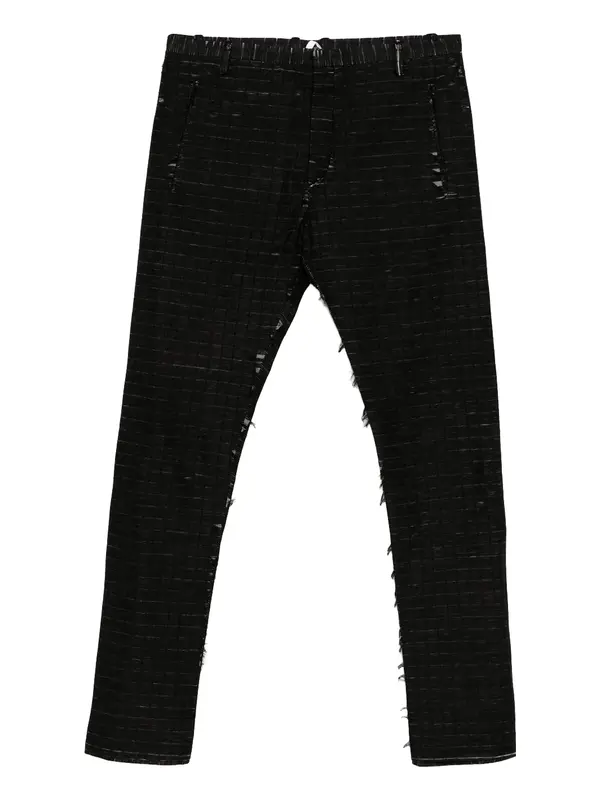 LABEL UNDER CONSTRUCTION Distressed Trousers - Black