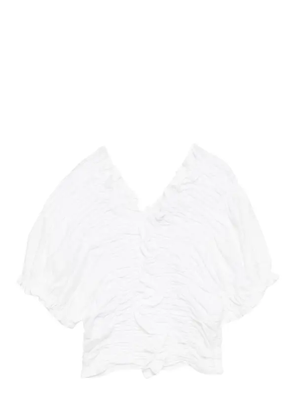 LEE MATHEWS V-neck Top - White