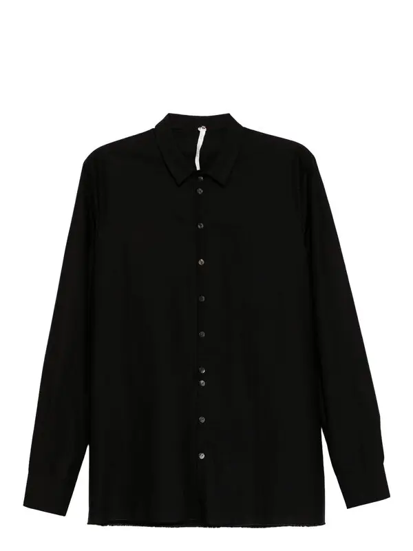 LABEL UNDER CONSTRUCTION Raw Edge Shirt - Black