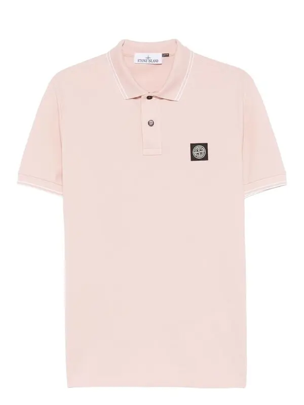 Stone Island Compass-patch Polo Shirt - Pink