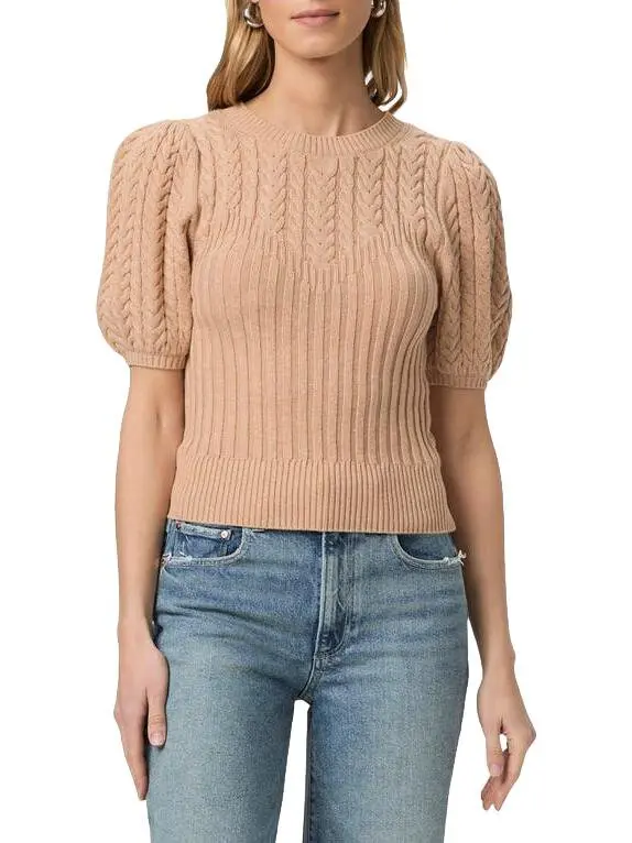 Paige Aeris Ribbed Cable Stitch Top - Sftcml